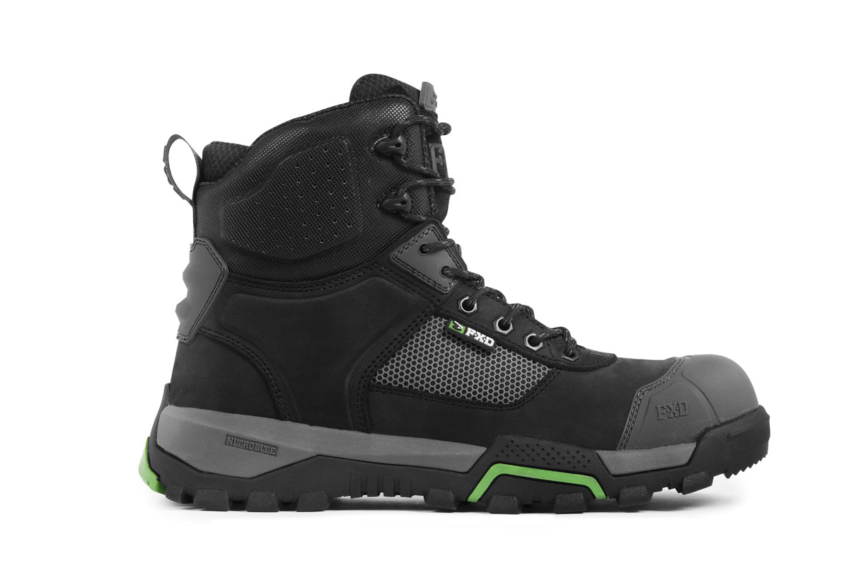 FXD WB 1 Safety Boot Zip High Cut Black **US Sizing** - Safety1st