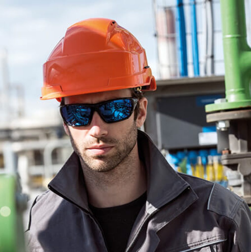 Sunglasses Bolle Hustler Polarised Blue Flash Safety Glasses - Safety1st