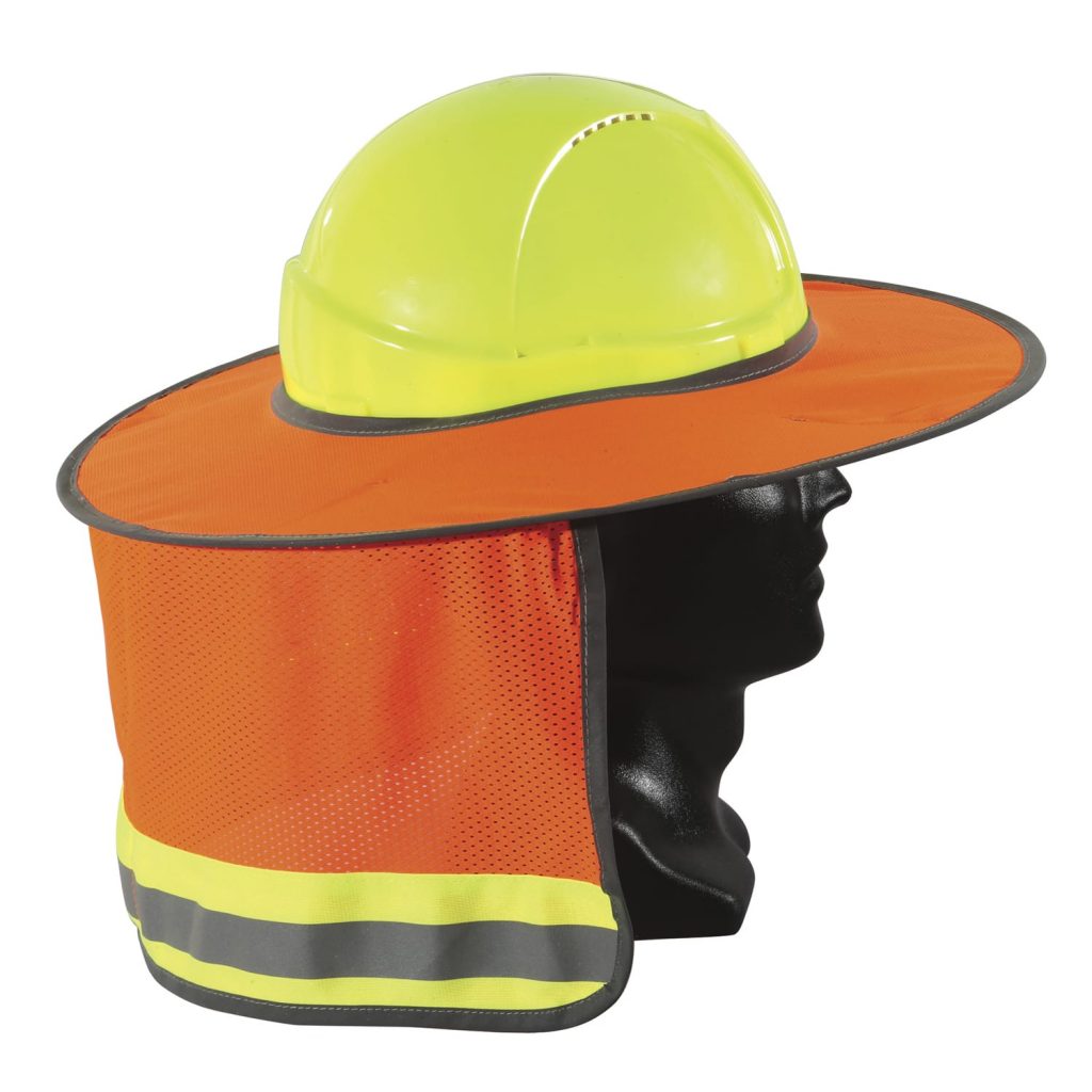 Esko Hard Hat Orange Full Brim with Neckflap Sunshield D/N HBSO - Safety1st