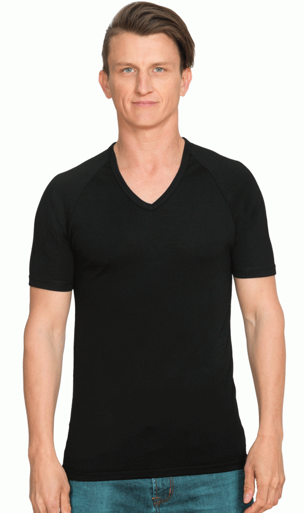 Brass Monkey Thermal Merino Short Sleeve V Neck - Safety1st