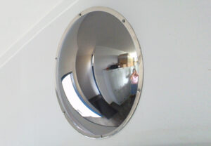Bennett Wall Dome 500mm Mirror Stainless Steel - Safety1st