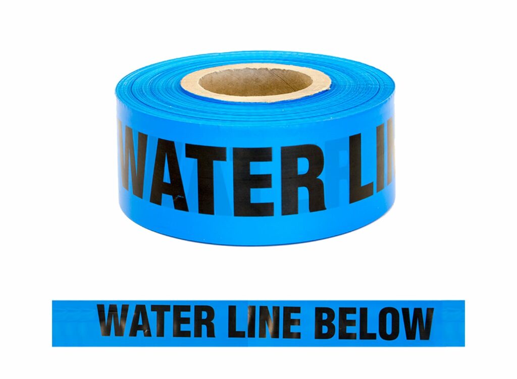 Water Line Below Trench Warning Tape 75mmx250m - Safety1st