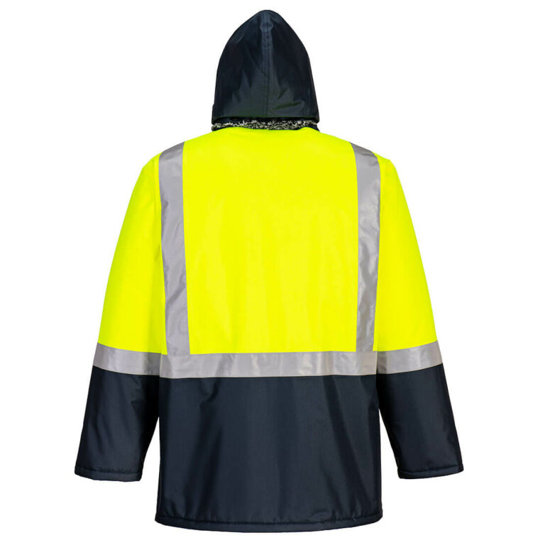Huski Freezer Jacket Hi Vis Yellow Navy - S - 5XL - Safety1st