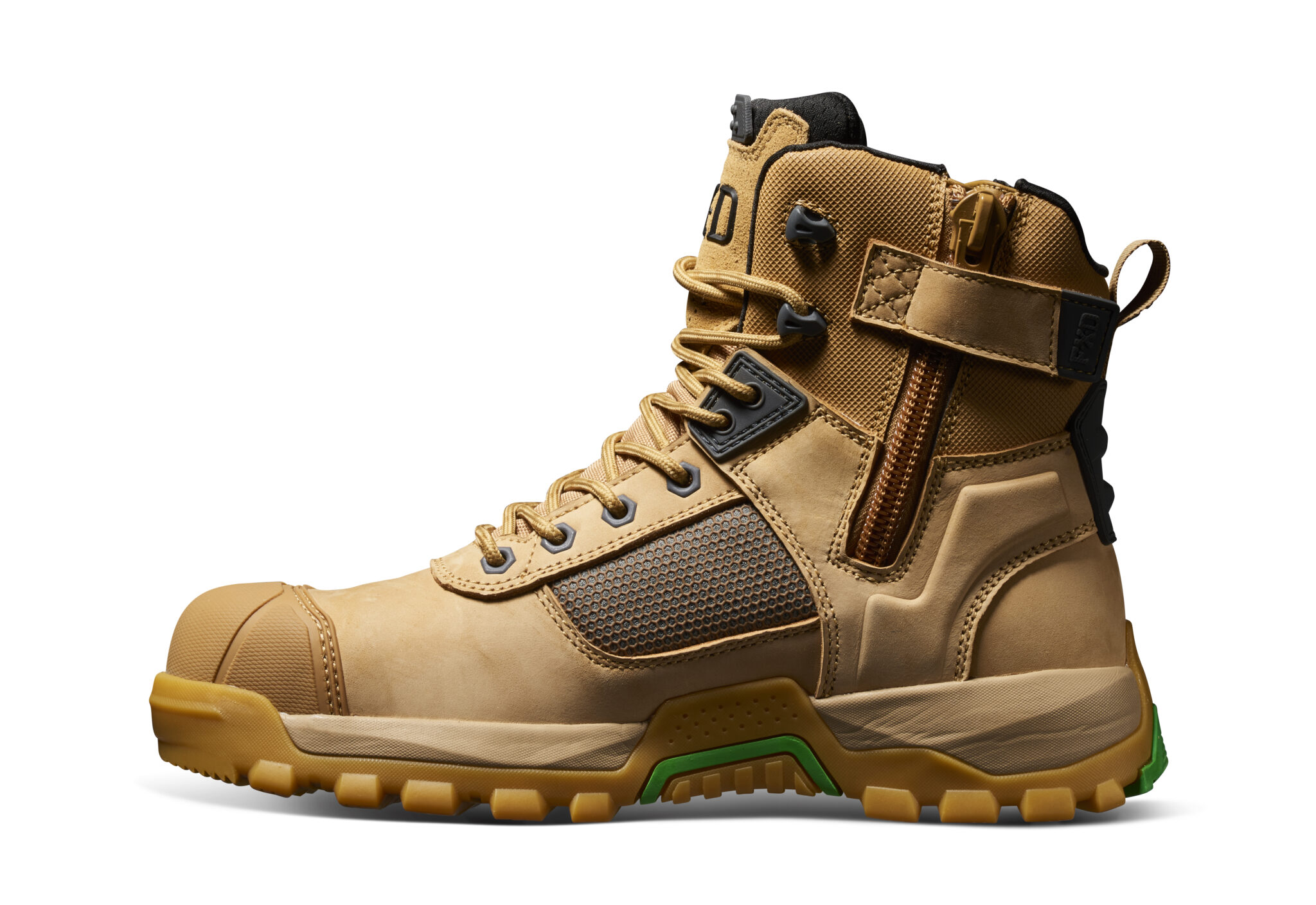 FXD Waterproof Boots WB-1WP Zip Sided Wheat USA Sizing