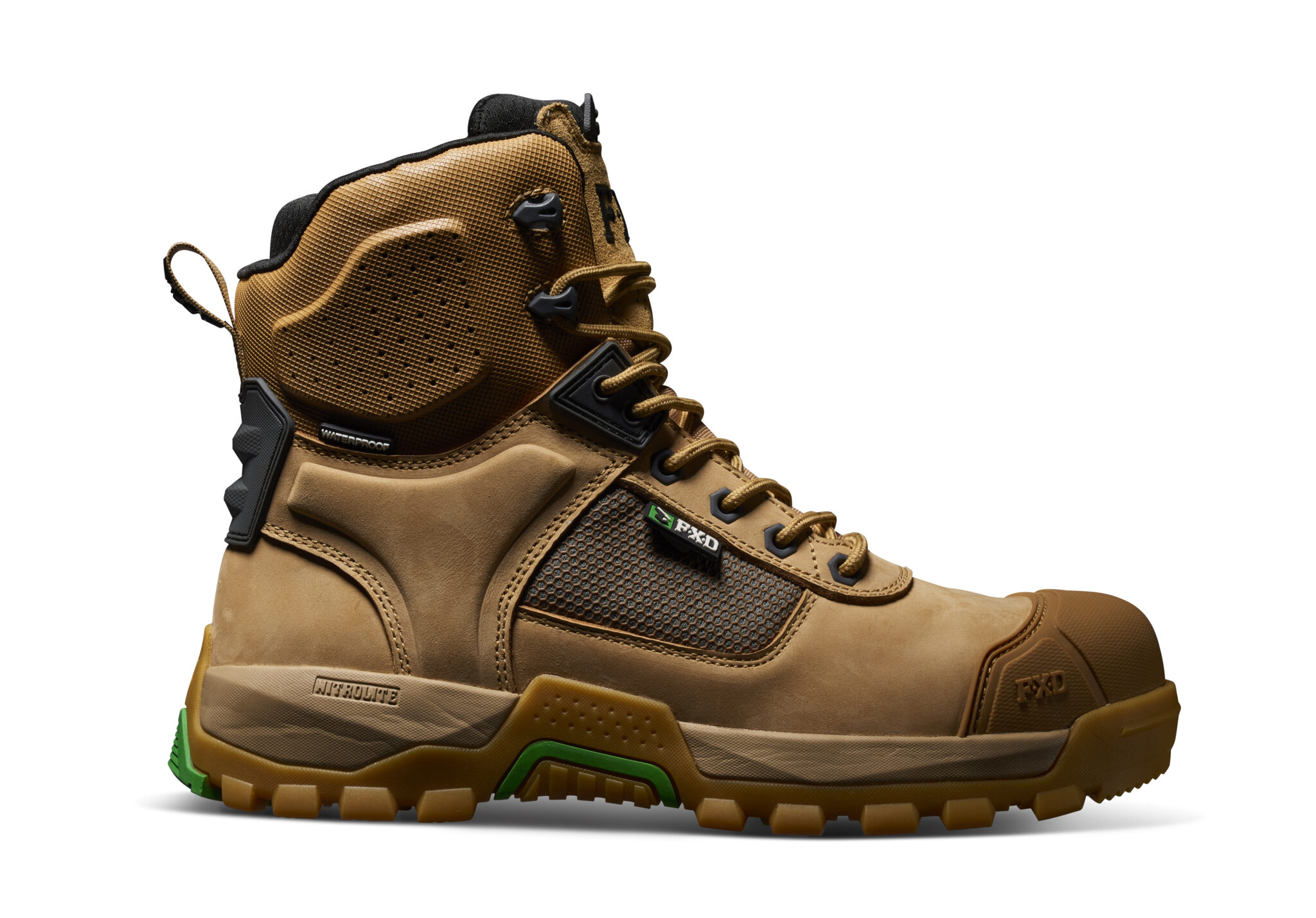 FXD Waterproof Boots WB-1WP Zip Sided Wheat USA Sizing