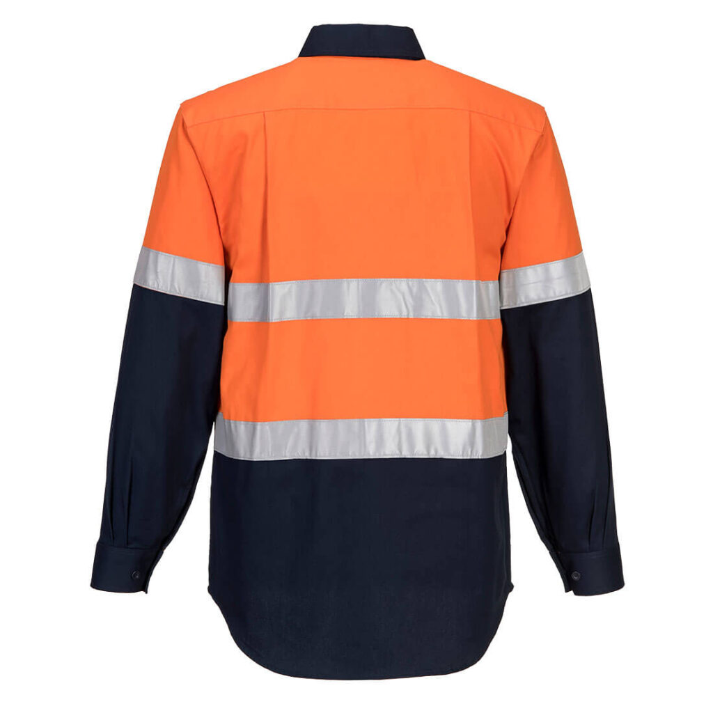 Portwest Shirt Long Sleeve D/N Yellow/Navy or Orange/Navy