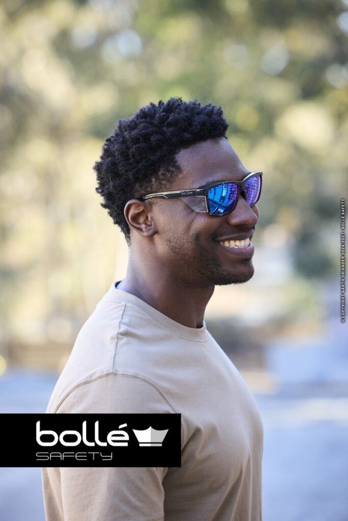 Bolle STKS 420 Polarized Lens, Cobalt Mirror - Black Frame - Safety1st